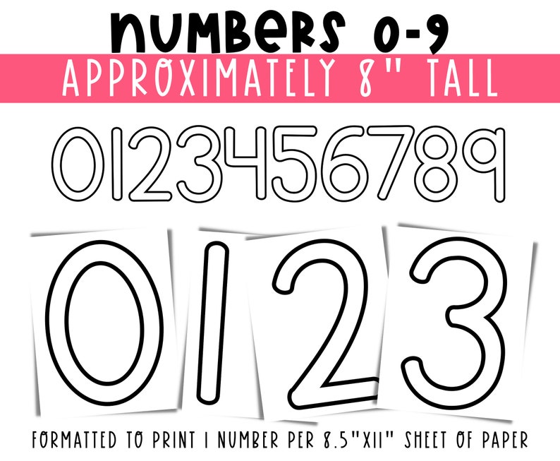 Bulletin Board Letters Printable Large Alphabet and Number Posters Easy ...