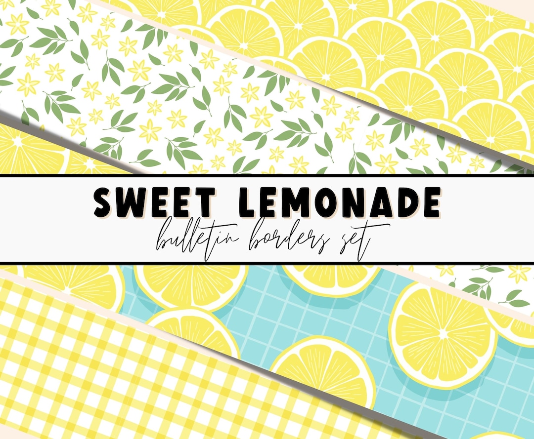 Lemon Classroom Decor. Colorful Printable Classroom Border. Classroom ...