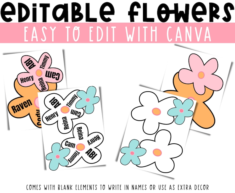 Groovy Spring Flower Bulletin Kit. We Bloom Class Bulletin Board ...