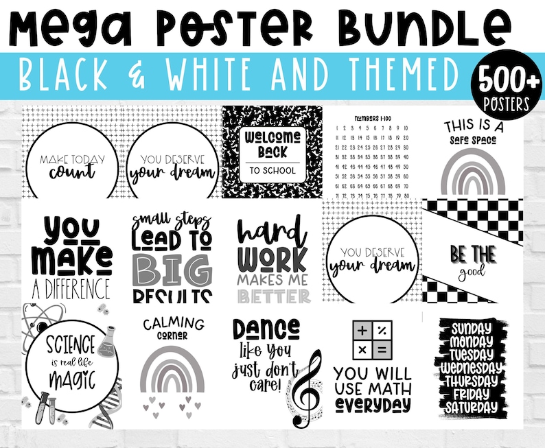 CLASSROOM Poster Bundle Educational CLASSROOM Decor Posters - Etsy