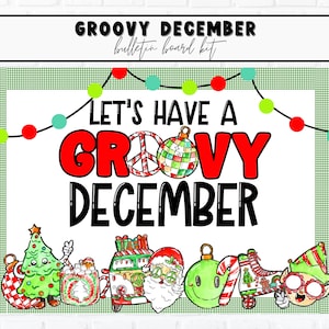 GROOVY December Bulletin Board Kit | Christmas Bulletin Kit | Holiday ...