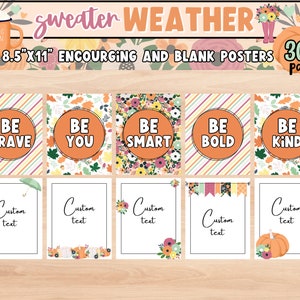 Pastel Pumpkin Fall Theme Editable Classroom Decor Bundle | Fall Slides ...