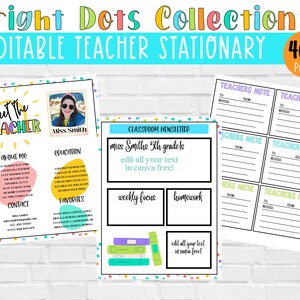 Bright Dots CLASSROOM DECOR Full Bundle Meet the Teacher | Shapes | Abc ...