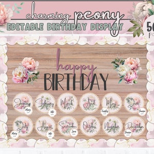 Pink Floral Editable CLASSROOM DECOR Bundle | Elementary Classroom ...