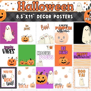 Halloween Theme Editable Holiday Classroom Decor Bundle | Modern ...