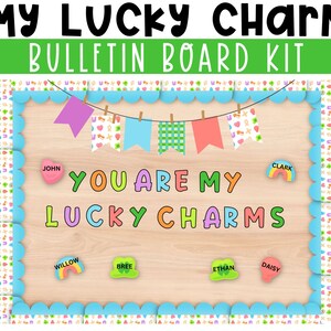 St. Patrick's Day Bulletin Board Kit. Lucky Cereal Themed Printable ...