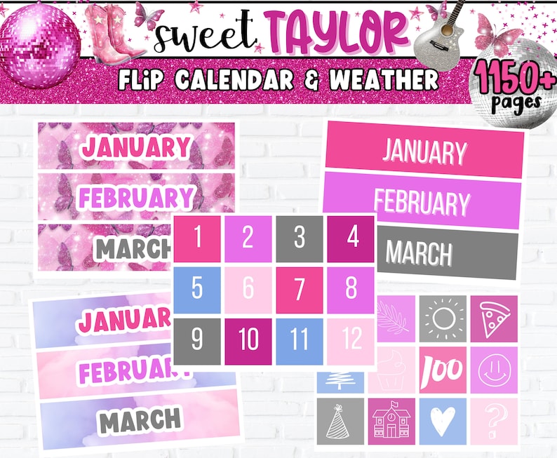 SWEET TAYLOR Retro Butterfly Country Disco Theme Editable Classroom ...
