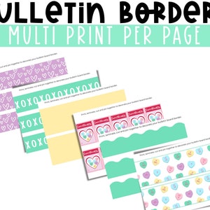 Candy Hearts Valentine Affirmations Bulletin Board Kit. Editable ...