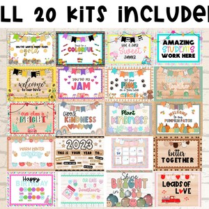 Printable Bulletin Board Bundle of 20 Kits. Holiday Bulletin Board Kit ...