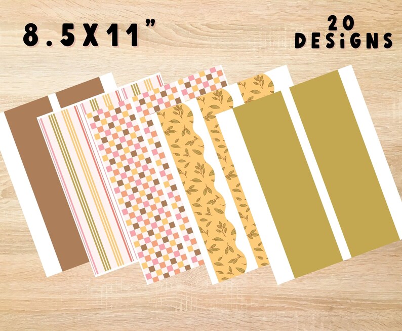 Groovy & Floral Bulletin Board Borders. Colorful Printable - Etsy