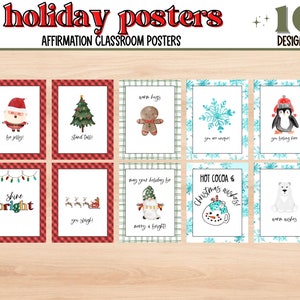 Christmas & Winter Affirmation Classroom Poster Set. Christmas ...