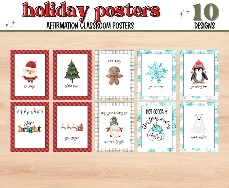 Christmas & Winter Affirmation Classroom Poster Set. Christmas ...