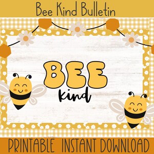 Cute Bee Bulletin Board Kit | Printable Honey Bee Bulletin Board Kit ...