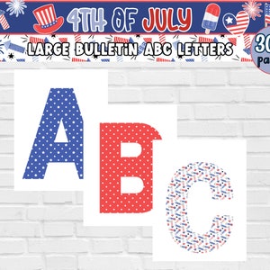 4th of July Theme Editable Holiday Classroom Decor Bundle | Modern ...
