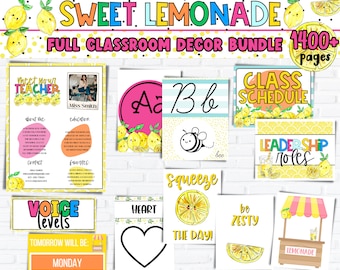 Lemon Theme Classroom Decor-bundle - Etsy
