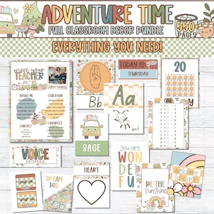 Adventure Time Theme Editable CLASSROOM DECOR Bundle | Elementary ...