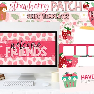 Strawberry Theme Editable CLASSROOM DECOR Bundle | Elementary Classroom ...