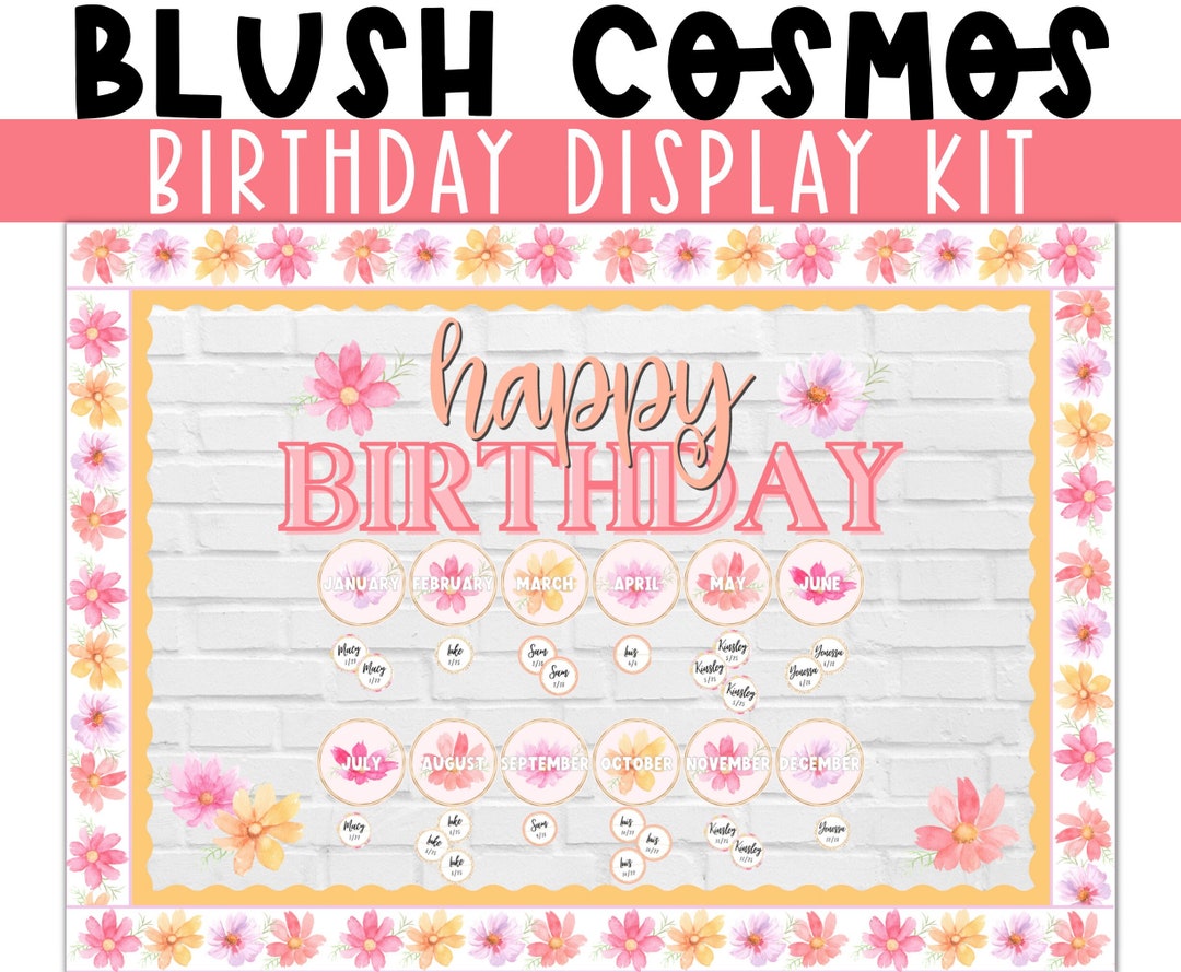 Flower Classroom Birthday Display | Wildflower Classroom Decor | Modern ...
