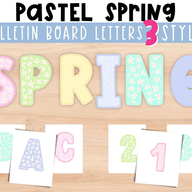 Spring Letters - Etsy