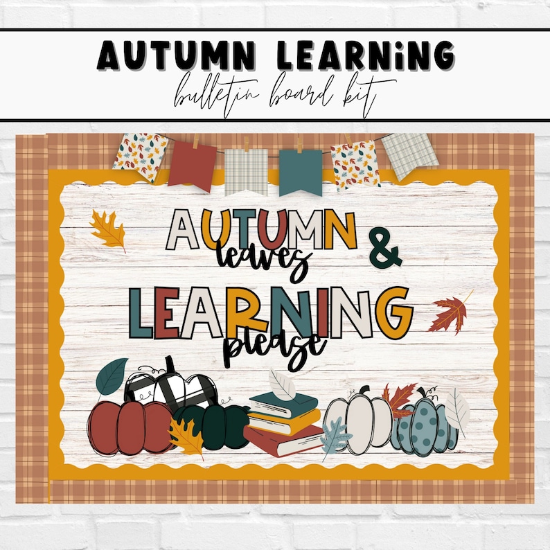 Autumn Fall Bulletin Board Kit. Fall Bulletin Board Boho - Etsy