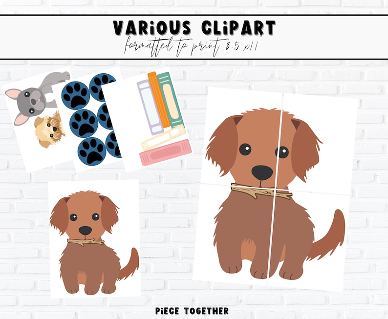 Library Book Reading Dog Back to School Bulletin Board Kit Easy and ...