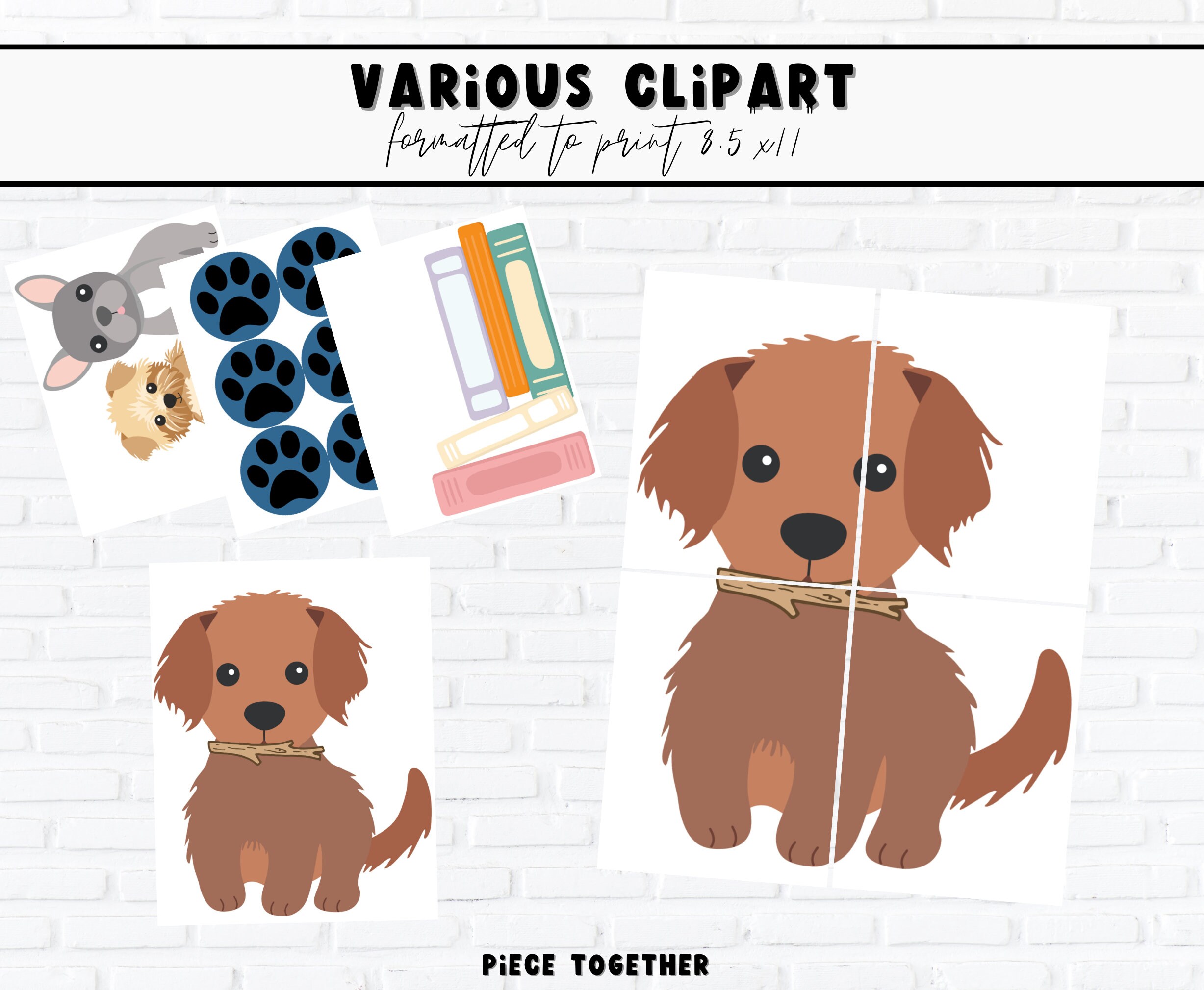 Library Book Reading Dog Back to School Bulletin Board Kit - Etsy