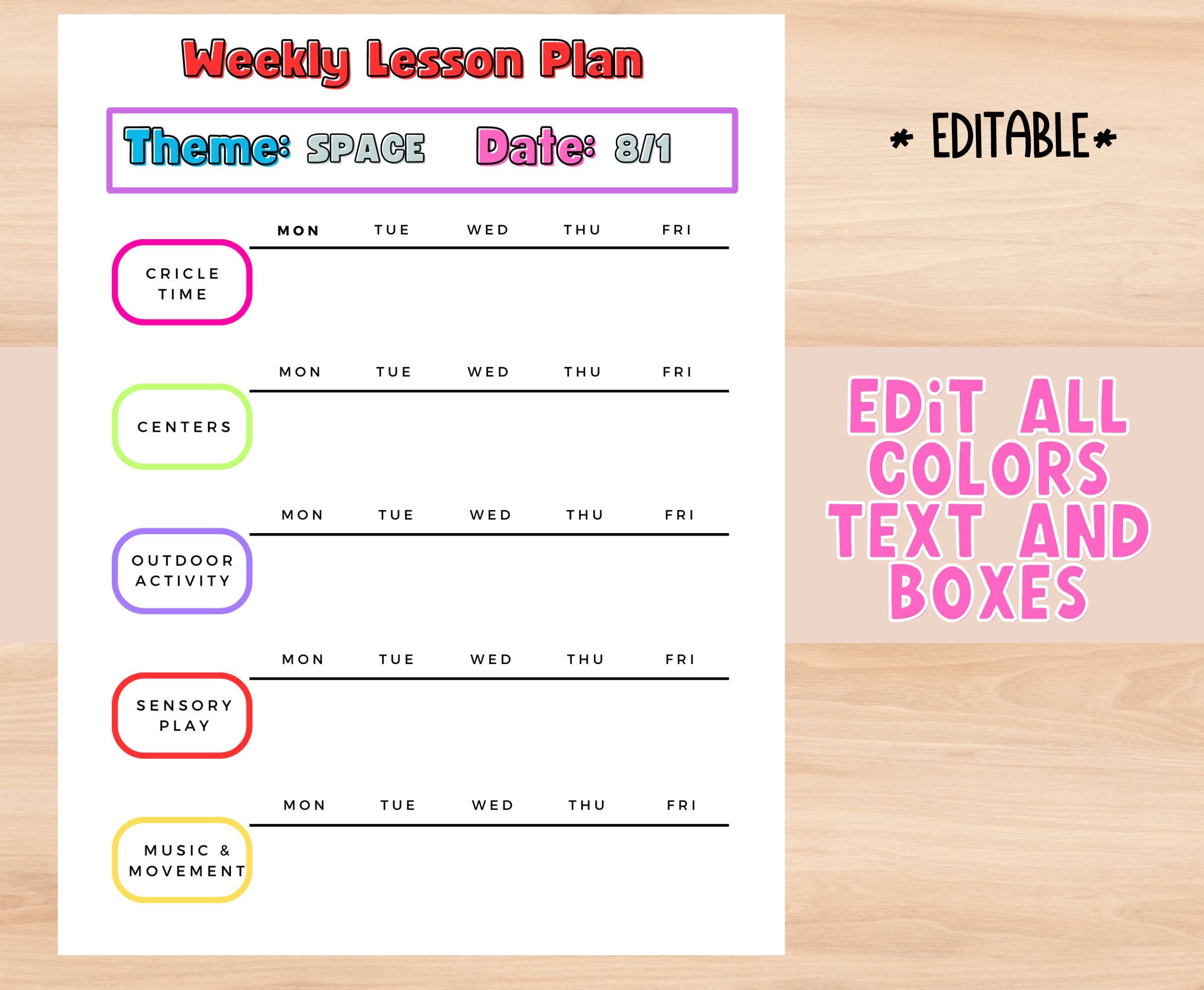 Preschool Daily Schedule Daycare Schedule EDITABLE Template. Sign in ...