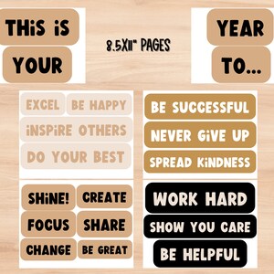 Daily Affirmation Bulletin Board Kit Printable Boho Bulletin Borders ...