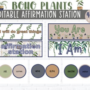 Boho Plants CLASSROOM DECOR Full Bundle Meet the Teacher | Shapes | Abc ...