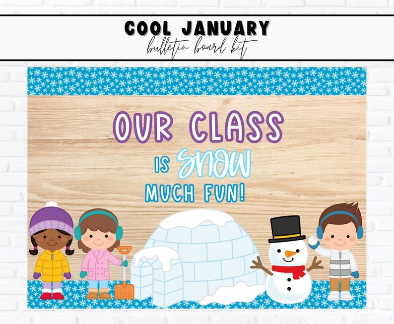 Preschool January Bulletin Board Kit Printable Bulletin Borders New ...