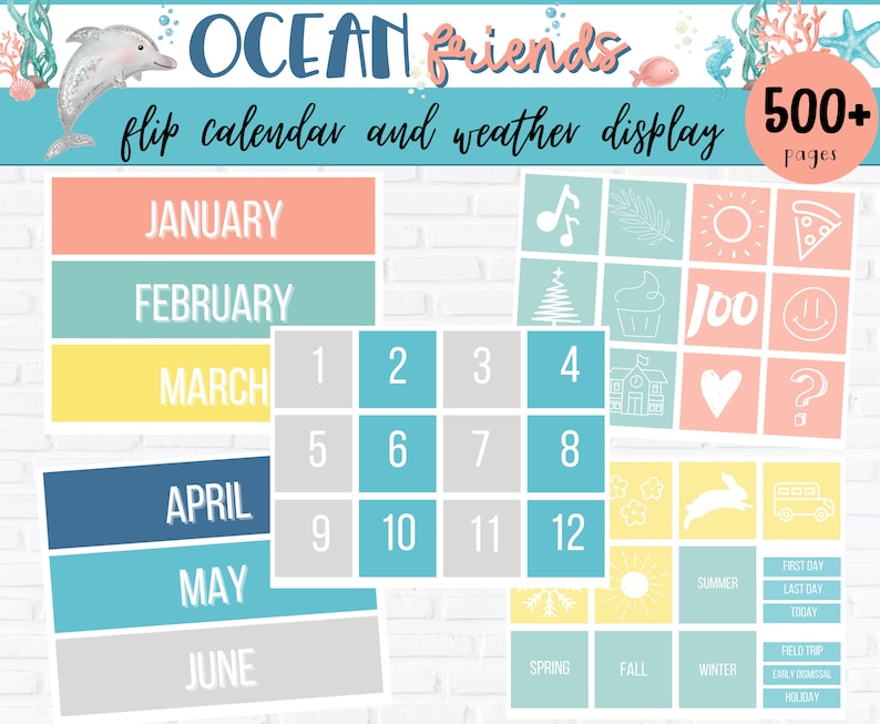 Ocean Sea Life Editable CLASSROOM DECOR Bundle | Elementary Classroom ...