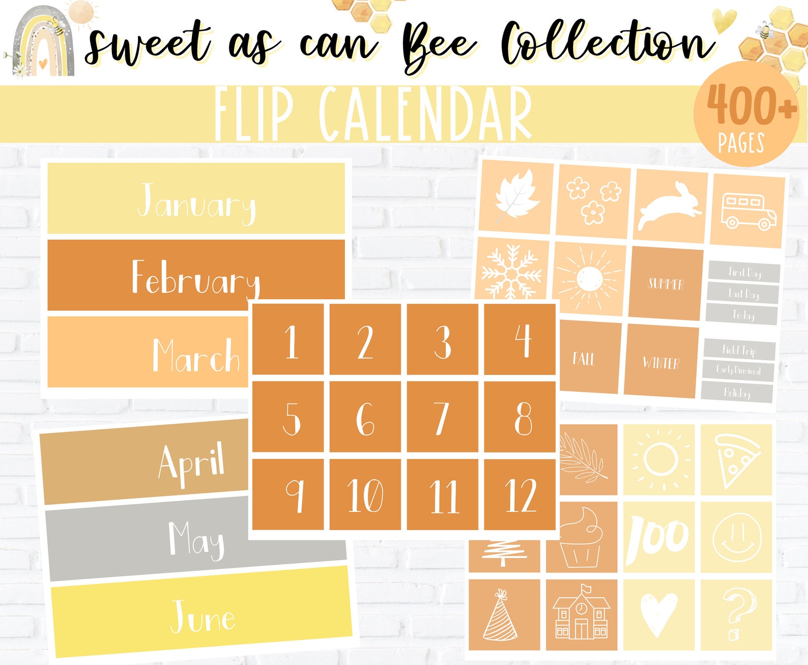 Bee Editable CLASSROOM DECOR Bundle Elementary Classroom Decor Modern ...