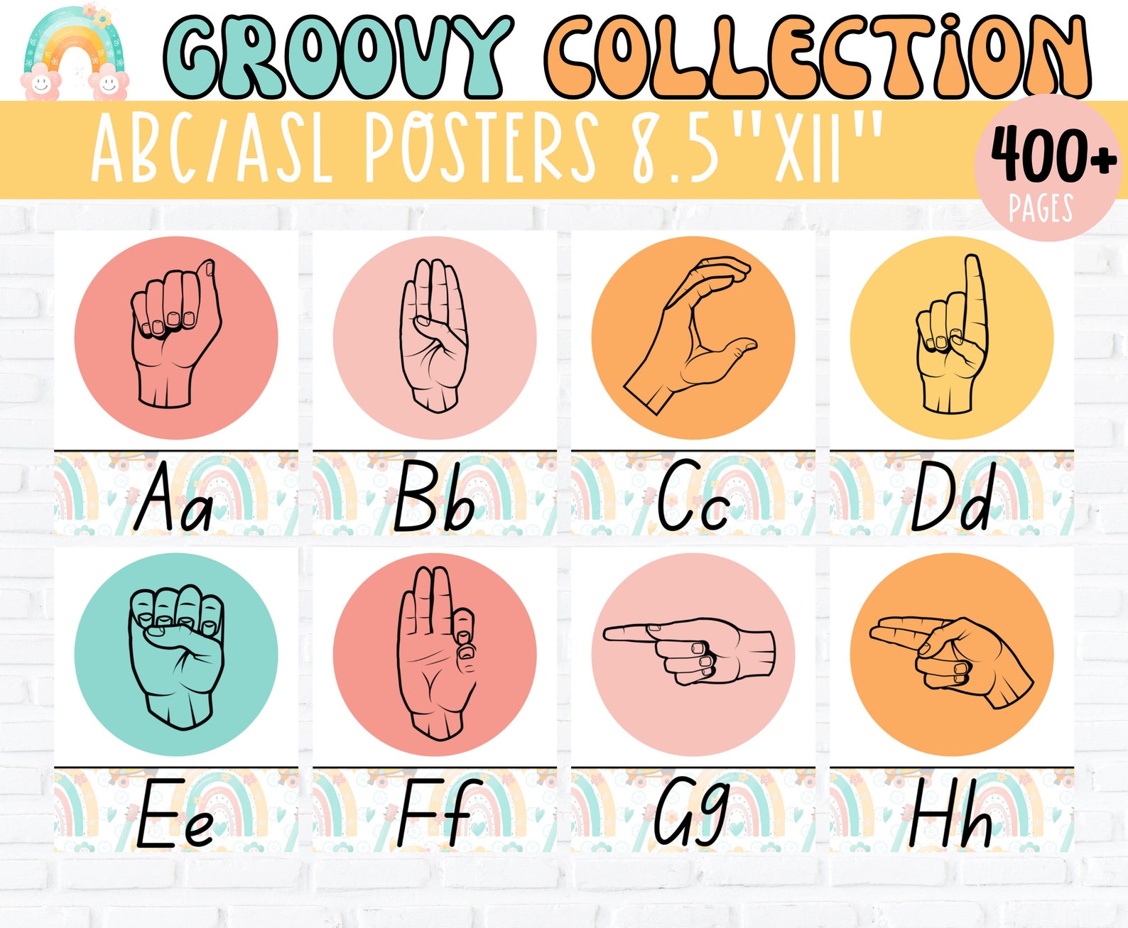 Groovy CLASSROOM DECOR Full Bundle Meet the Teacher Shapes Abc's ...