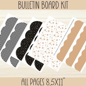 Daily Affirmation Bulletin Board Kit | Printable Boho Bulletin Borders ...