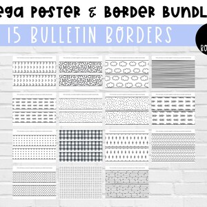 Black and White Educational Classroom Psoters |CLASSROOM Decor Posters ...