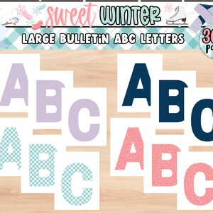 Pastel Winter Theme Editable Classroom Decor Bundle Modern Elementary ...