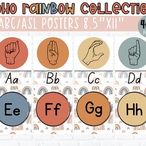 Boho Rainbow CLASSROOM DECOR Full Bundle Meet the Teacher | Shapes ...