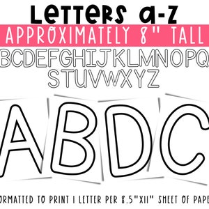 Bulletin Board Letters Printable Large Alphabet and Number Posters ...