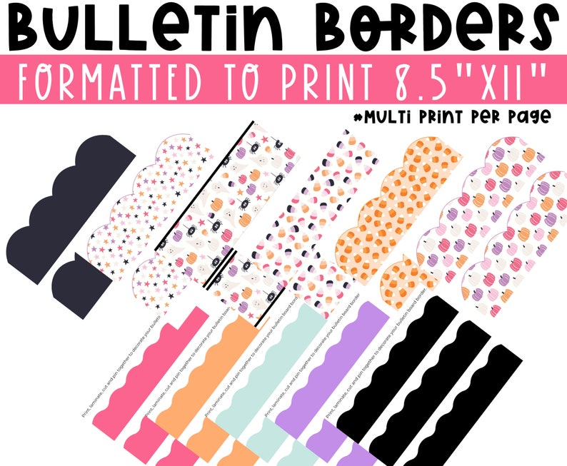 Pastel Ghost Happy Halloween Bulletin Board Kit Fall - Etsy