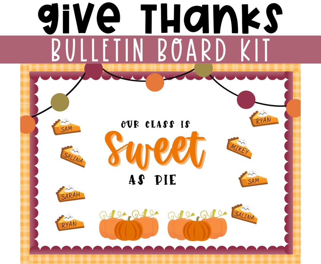 Fall Give Thanks Bulletin Board Kit | Fall Bulletin Board | Boho ...