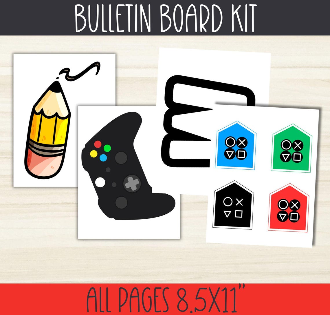 Gamer Video Classroom | Work Hard Play Hard | Printable VIDEO GAME ...
