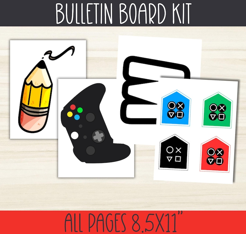 Gamer Video Classroom | Work Hard Play Hard | Printable VIDEO GAME ...