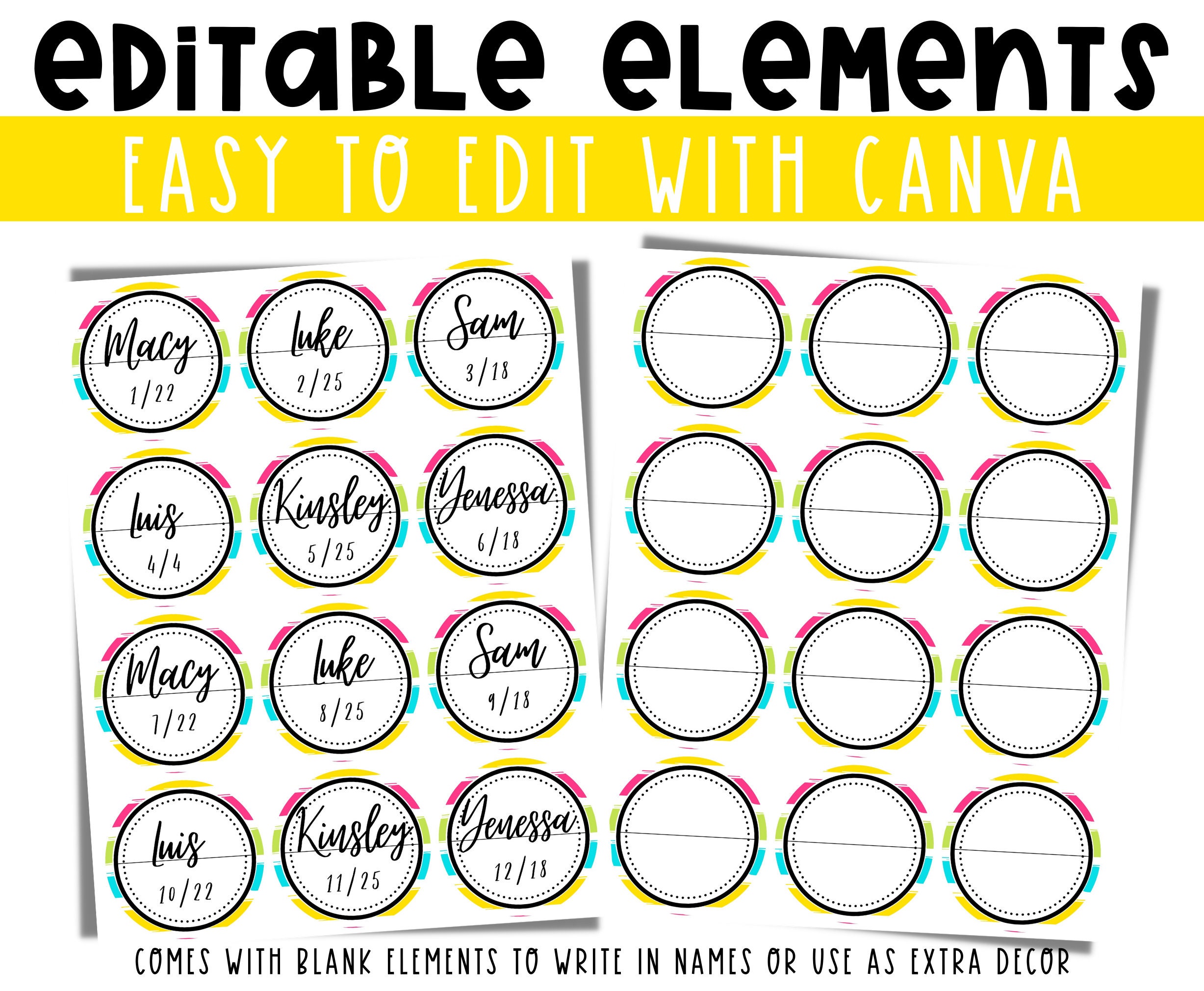 Bright Summer Pool Party Editable Bulletin Board Kit - Etsy