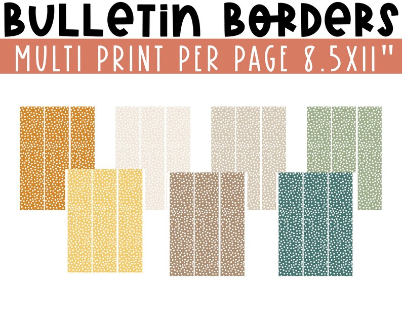 Boho Dots Bulletin Border Bundle. Calm Classroom Decor. Printable ...