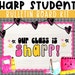 Sharp Students Bright Bulletin Kit. Class Bulletin Board. - Etsy