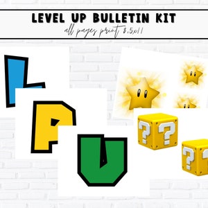 Level up Colorful Daily Affirmation Bulletin Board Kit | Printable ...