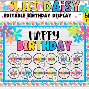 Bright Daisy Editable CLASSROOM DECOR Bundle | Elementary Classroom ...