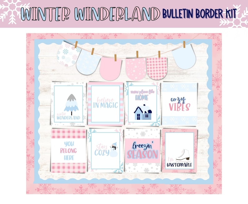 Winter Bulletin Board Kit Printable. Snowman Classroom Decor. January ...
