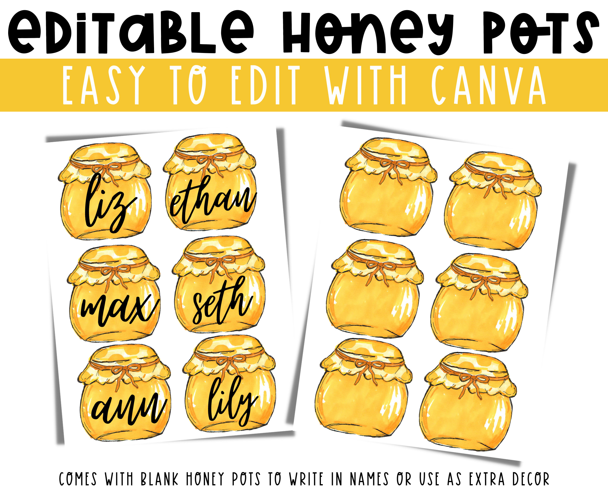 Honey Bee Bulletin Board Kit Editable Honey Bee Bulletin Board Kit for ...