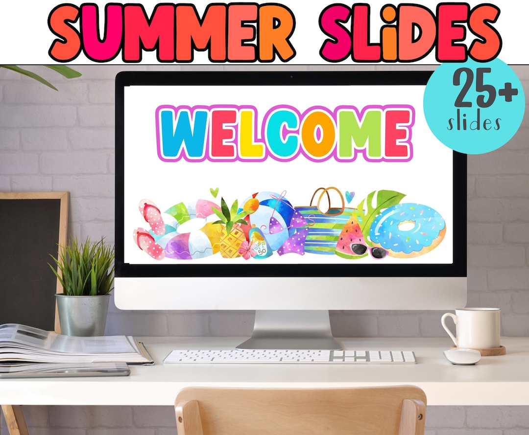 Summer Classroom Slides. Bright Rotation Slides, Editable Slide ...